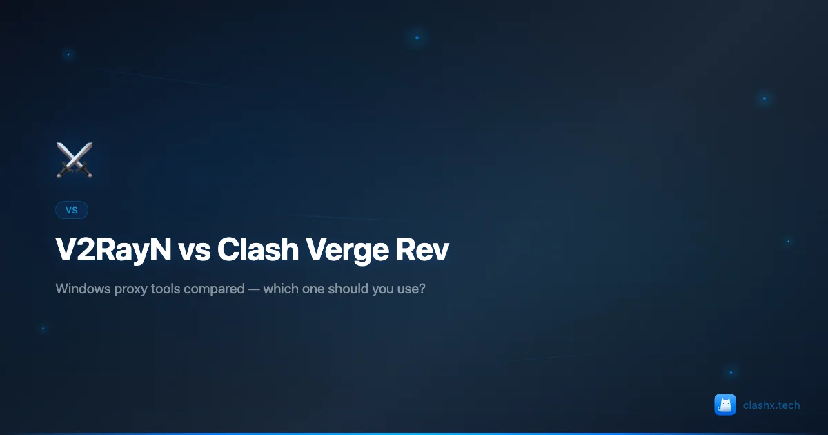V2RayN vs Clash Verge Rev 2026 全面对比：哪个更适合你？